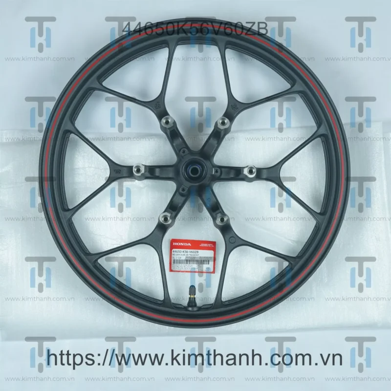 Mâm trước đen mờ viền đỏ - ABS Winner 2019 V2 - Doxemay.com